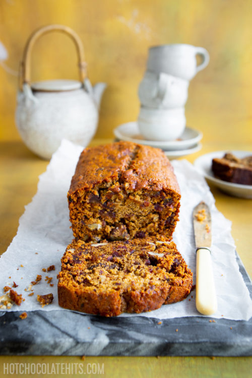 Date and Nut Loaf Cake - Hot Chocolate Hits