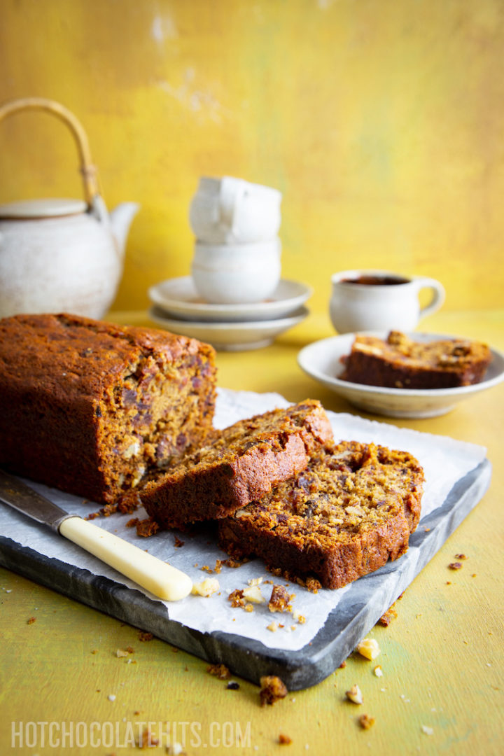 Date and Nut Loaf Cake - Hot Chocolate Hits